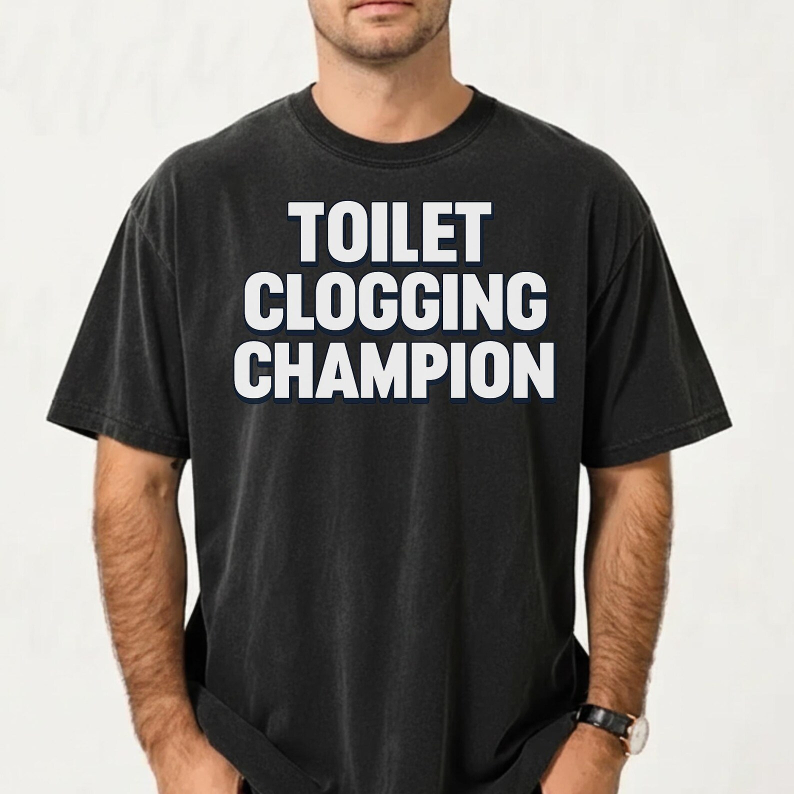 Toilet Clogging Champion Png, Funny Bathroom Humor Png, Joke Png, Gift ...