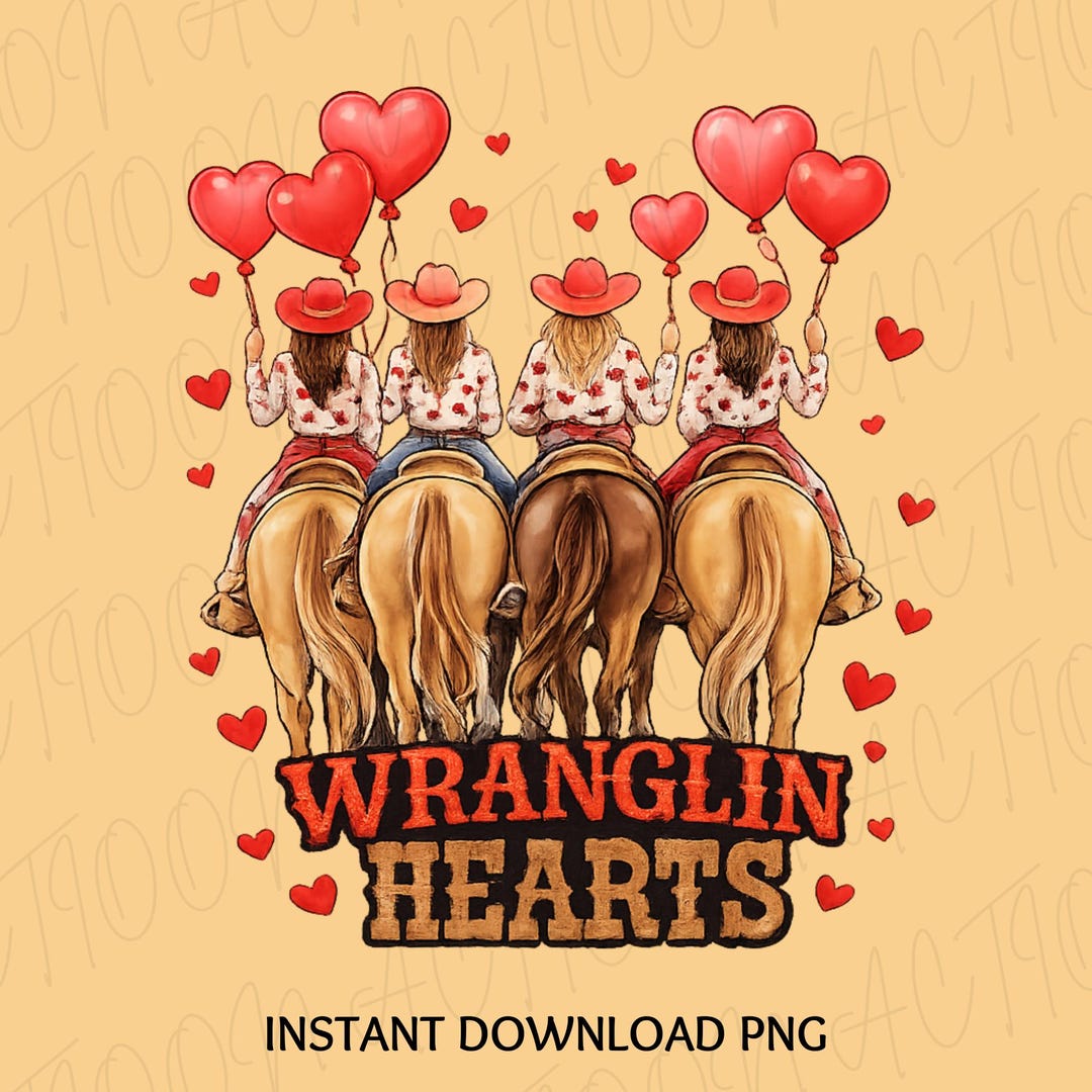 St.valentine's Wild West Rodeo Png, Vintage Western Valentines Love Png ...