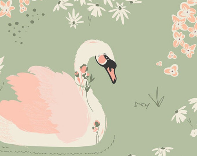 Hello Ollie Dabbling Swan Sage HOL 46659 Bonnie Christine Art Gallery ...