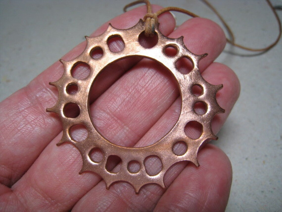 Rustic Sun Disk Reversible Copper Pendant Rustic Pendant - Etsy