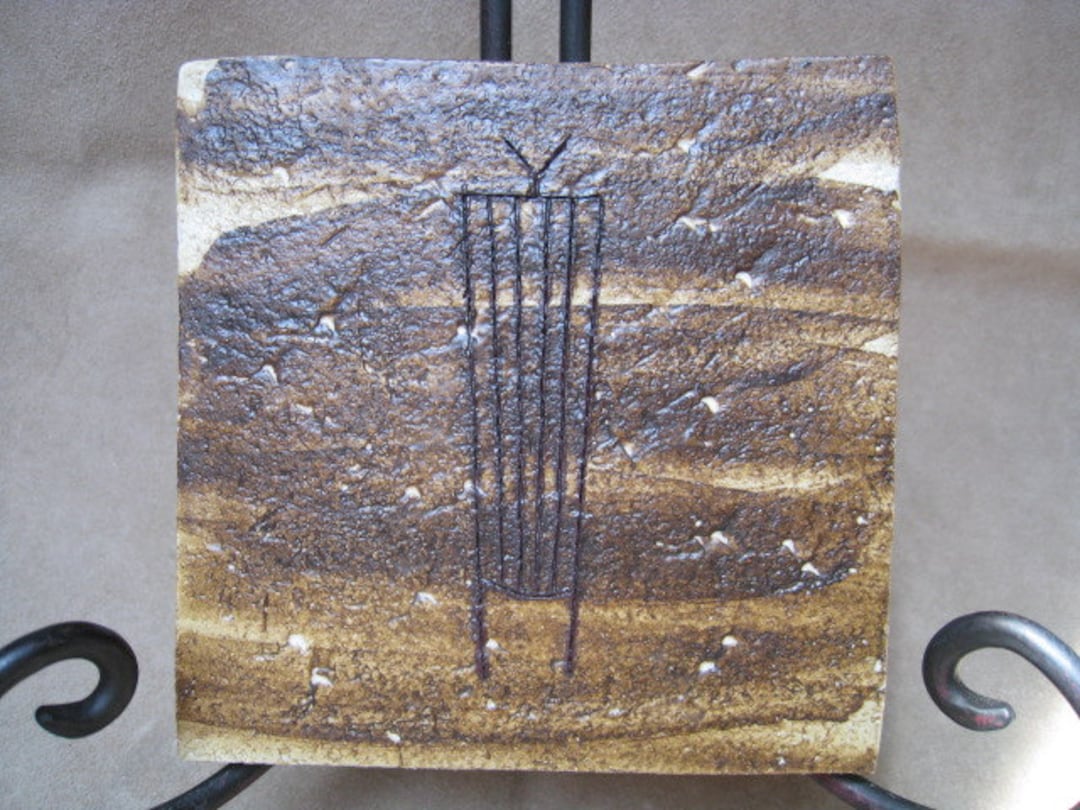 Ceramic Rock Art Tile or Art Trivet or Art Coaster - San Juan Style ...