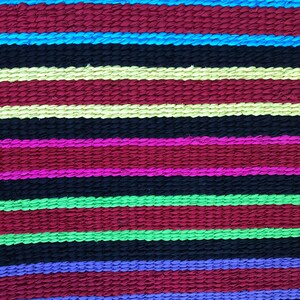 Square Rag Rug, Hand Twined Woven Rug, Upcycled Recycled Fabric Rug ...