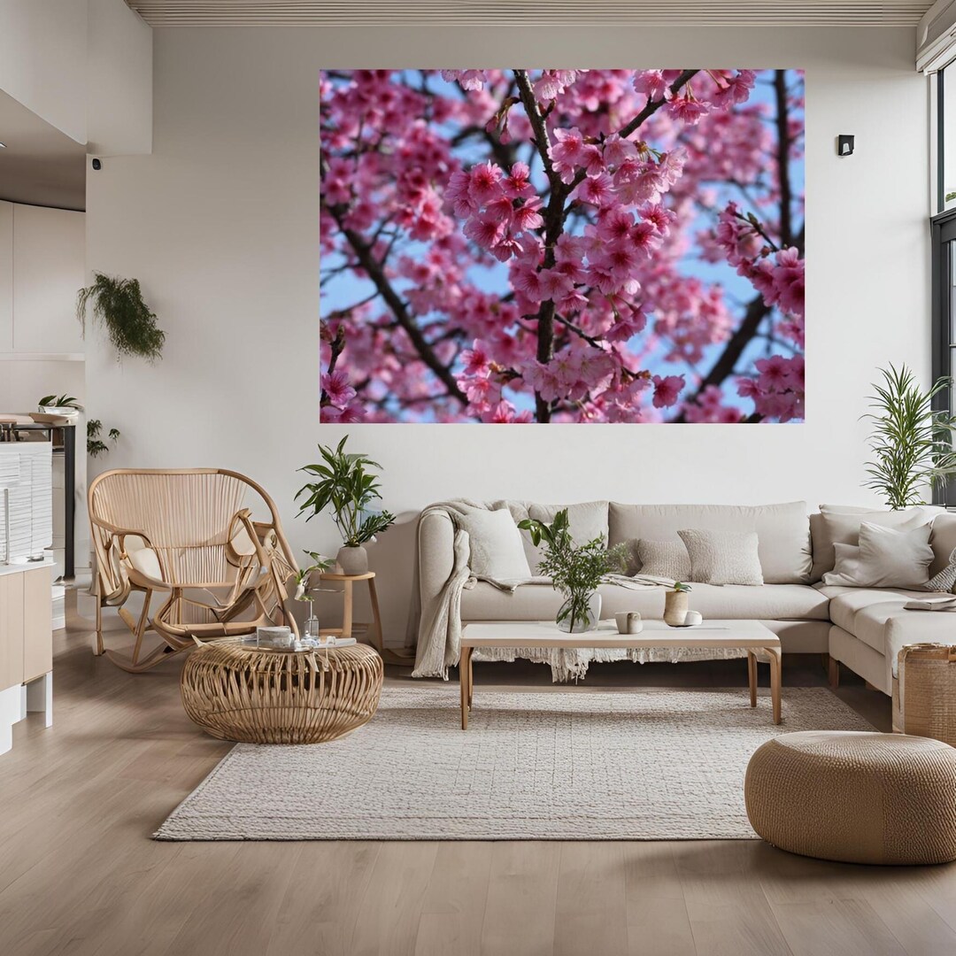 Taiwan Cherry Blossom Tree Photo Poster, Wall Decor for Apartments ...