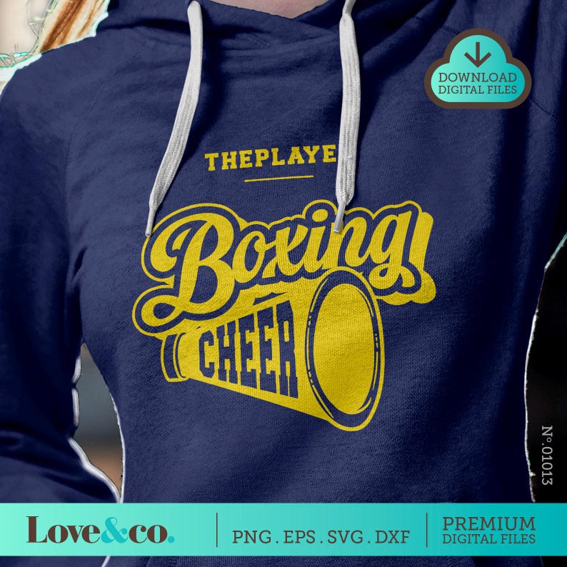 Editable Boxing Cheer Design Svg, Png, Dxf, Eps, Shirt Logo for Cricut ...