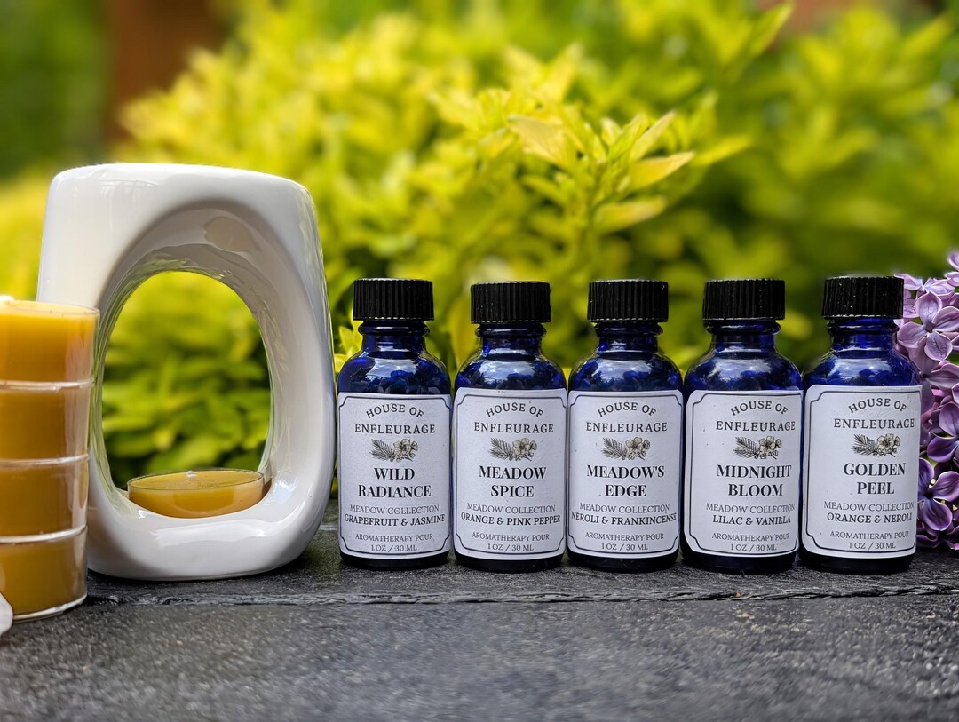 Wildcrafted Essential Oil Aromatherapy Pour Gift Set With Ceramic ...