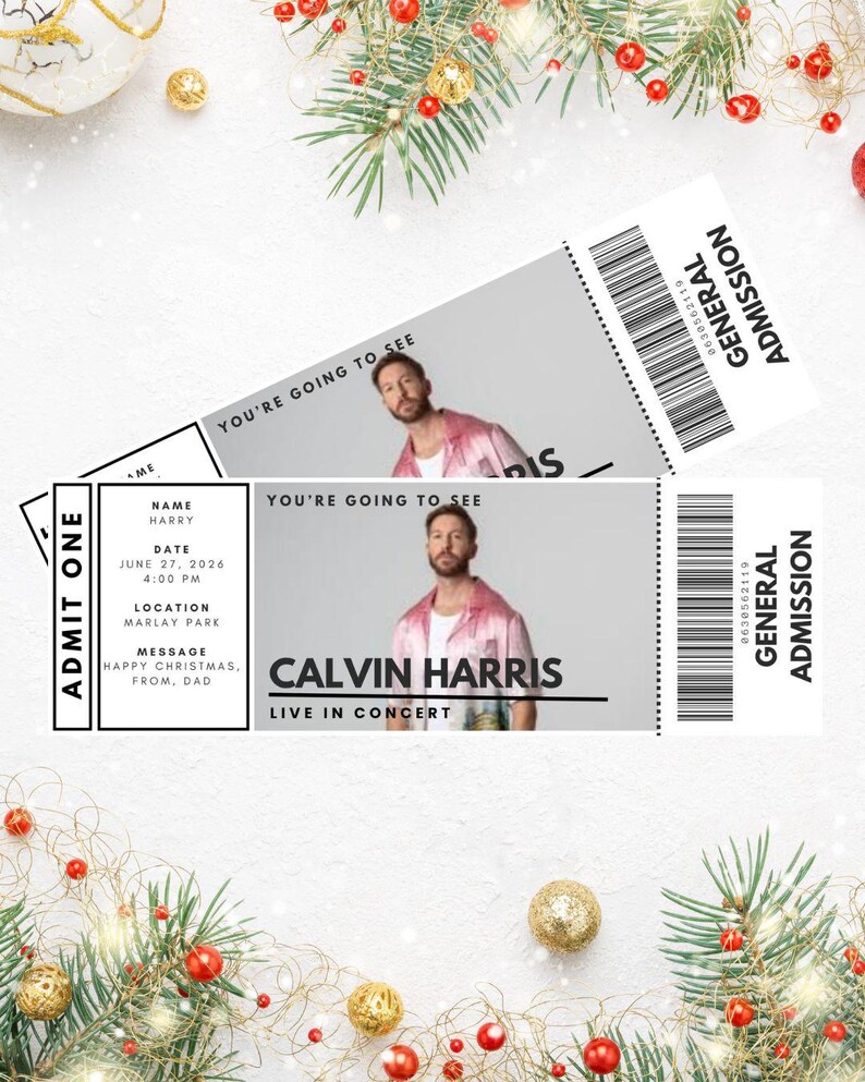 Concert Ticket | Event Ticket | Surprise Voucher | Musical Ticket ...