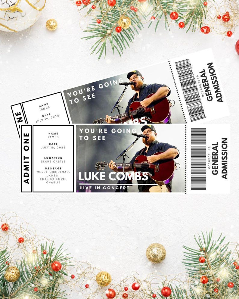 Concert Ticket | Event Ticket | Surprise Voucher | Musical Ticket ...