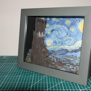 Van Gogh, the Starry Night, Paper Relief, Wall Art, Original Production ...