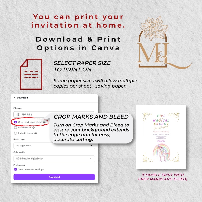 Unicorn Rainbow Birthday Invitation Canva Template, Magical Pastel ...
