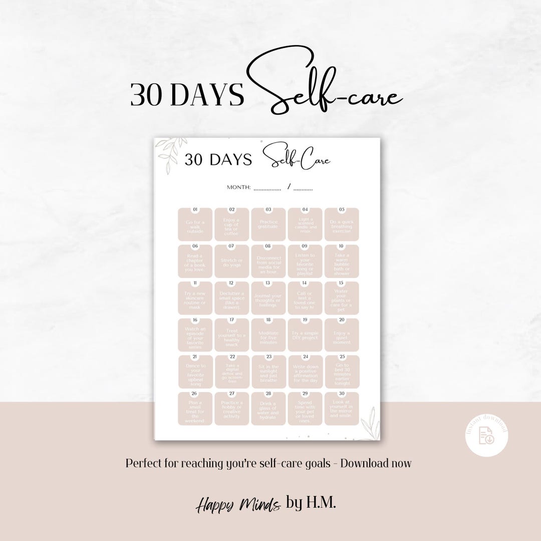 30 Days Self-care - Etsy