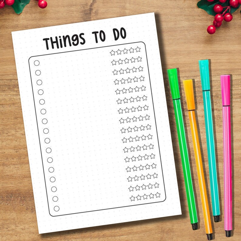 Things to Do Tracker Printable | A4 A5 Dotted, Non-dotted Pages | Task ...