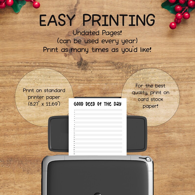 Good Deed of Day Printable PDF | Kindness & Achievement Log | A4 A5 ...