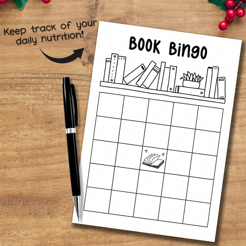 Book Bingo Printable PDF | Reading Challenge and Book Tracker | Planner ...