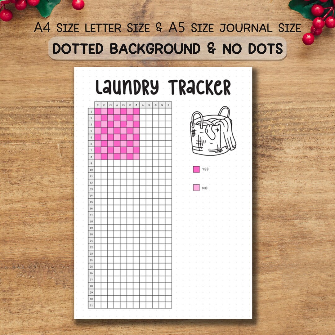 Laundry Tracker Printable, Laundry Routine Planner, Wash & Fold ...