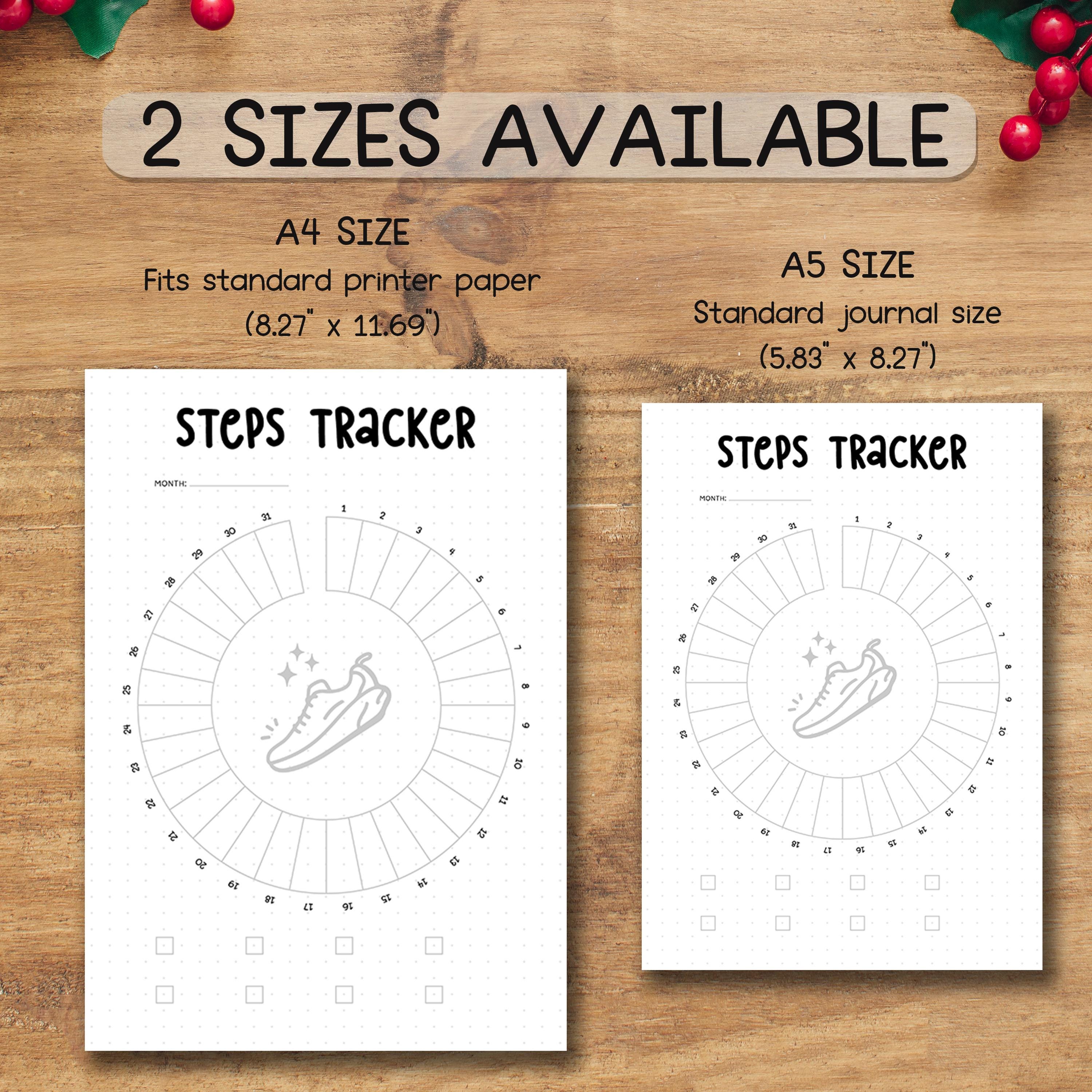 Steps Tracker Printable PDF | Daily, Weekly, Monthly Walking Log | 10K ...