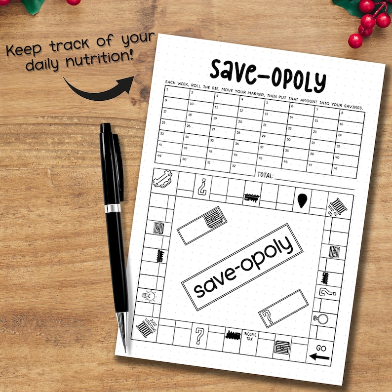 Save-opoly Printable PDF | A4/A5 Savings Challenge Game | Budget ...