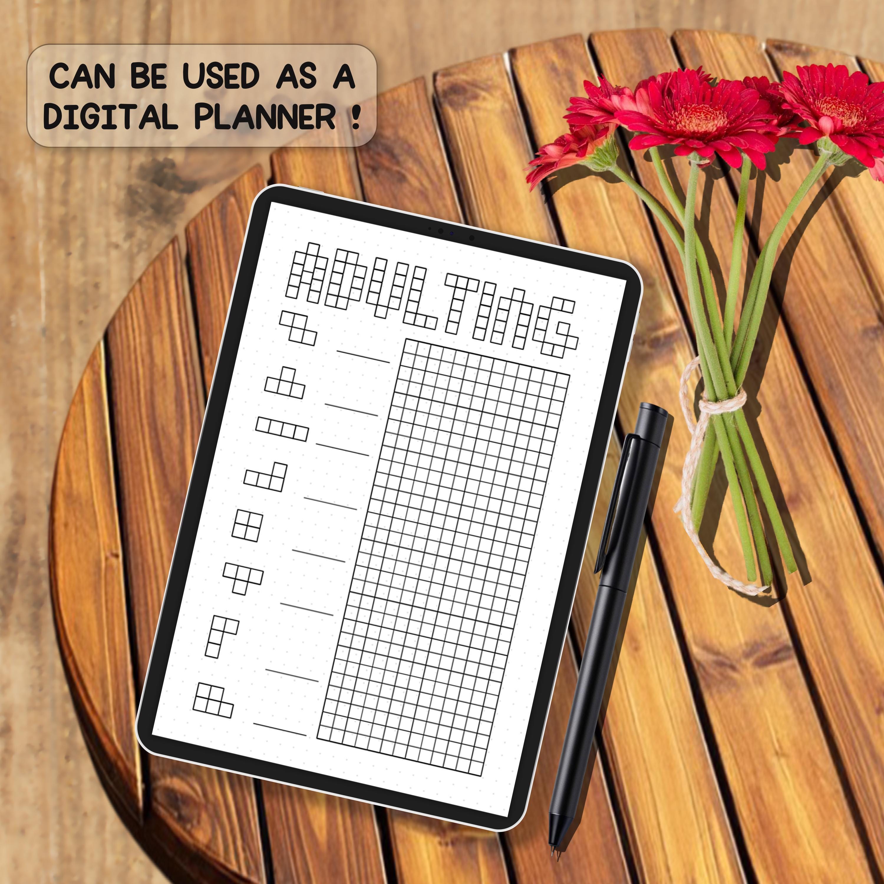 Adulting Tracker Printable, Tetris Habit Tracker PDF, Daily Chore Chart ...