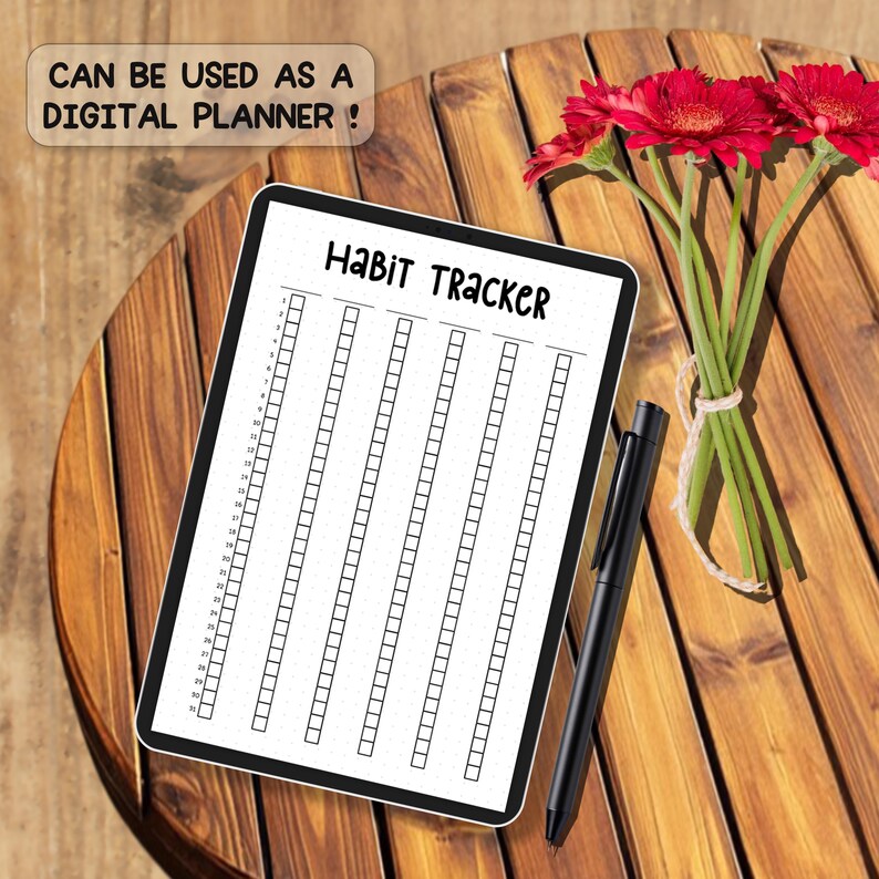 Habit Tracker Printable PDF | A4 A5 Monthly Habit Log | Productivity ...