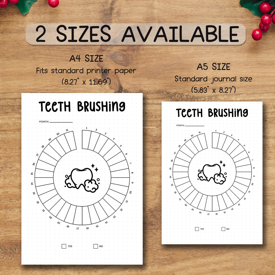 Kids Teeth Brushing Tracker PDF | Dental Hygiene Log & Tooth Care ...