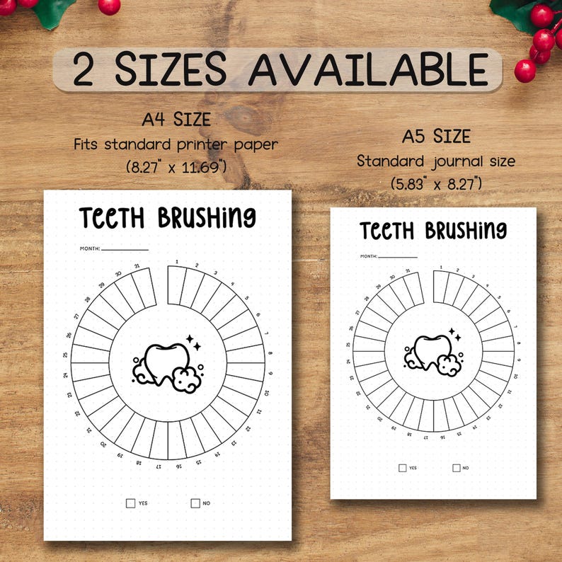 Kids Teeth Brushing Tracker PDF | Dental Hygiene Log & Tooth Care ...