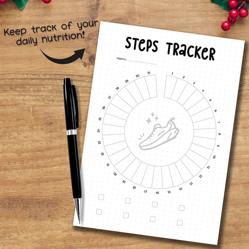 Printable Steps Tracker, Daily Steps Log, Monthly Steps Tracker ...