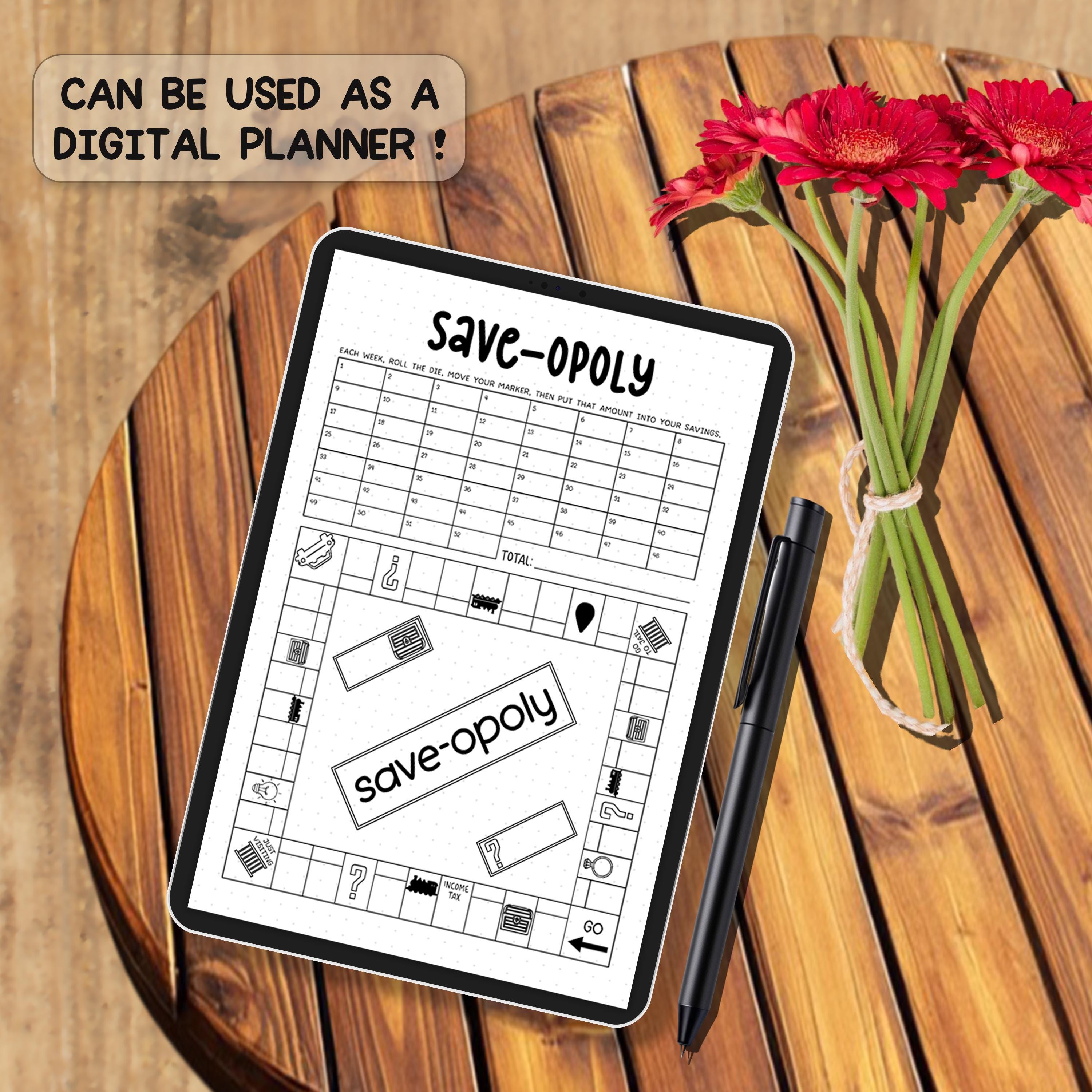 Save-opoly Printable PDF | A4/A5 Savings Challenge Game | Budget ...