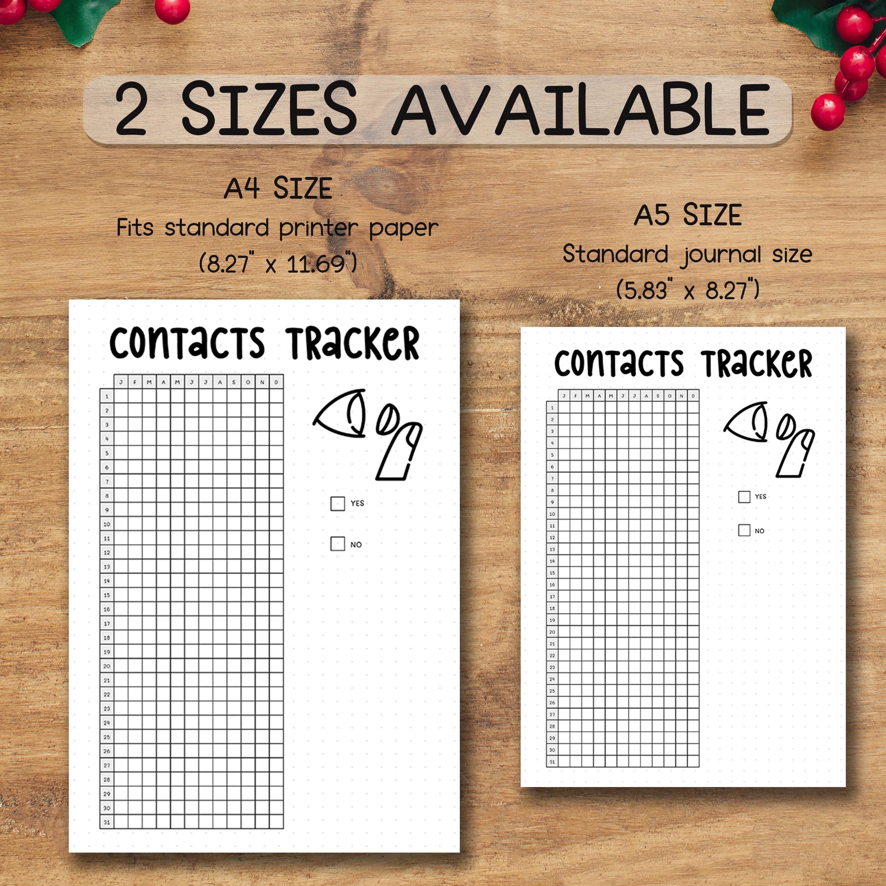 Contact Lens Tracker Printable PDF | Eye Care Log & Replacement ...