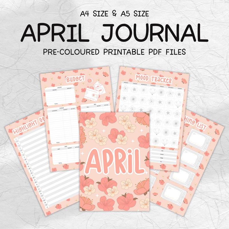 April Habit Tracker - Etsy
