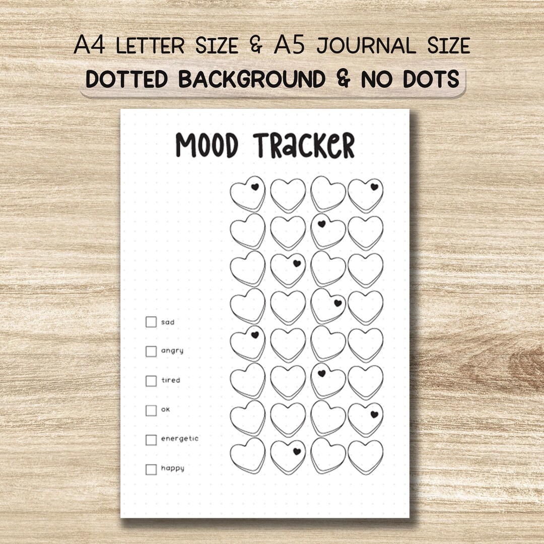 February Mood Tracker Printable | Mental Health Planner (PDF) - Etsy