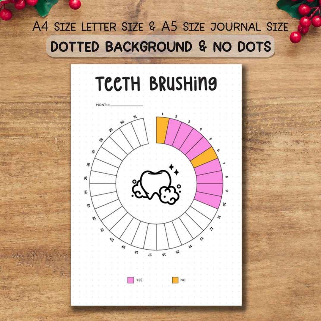 Kids Teeth Brushing Tracker PDF | Dental Hygiene Log & Tooth Care ...