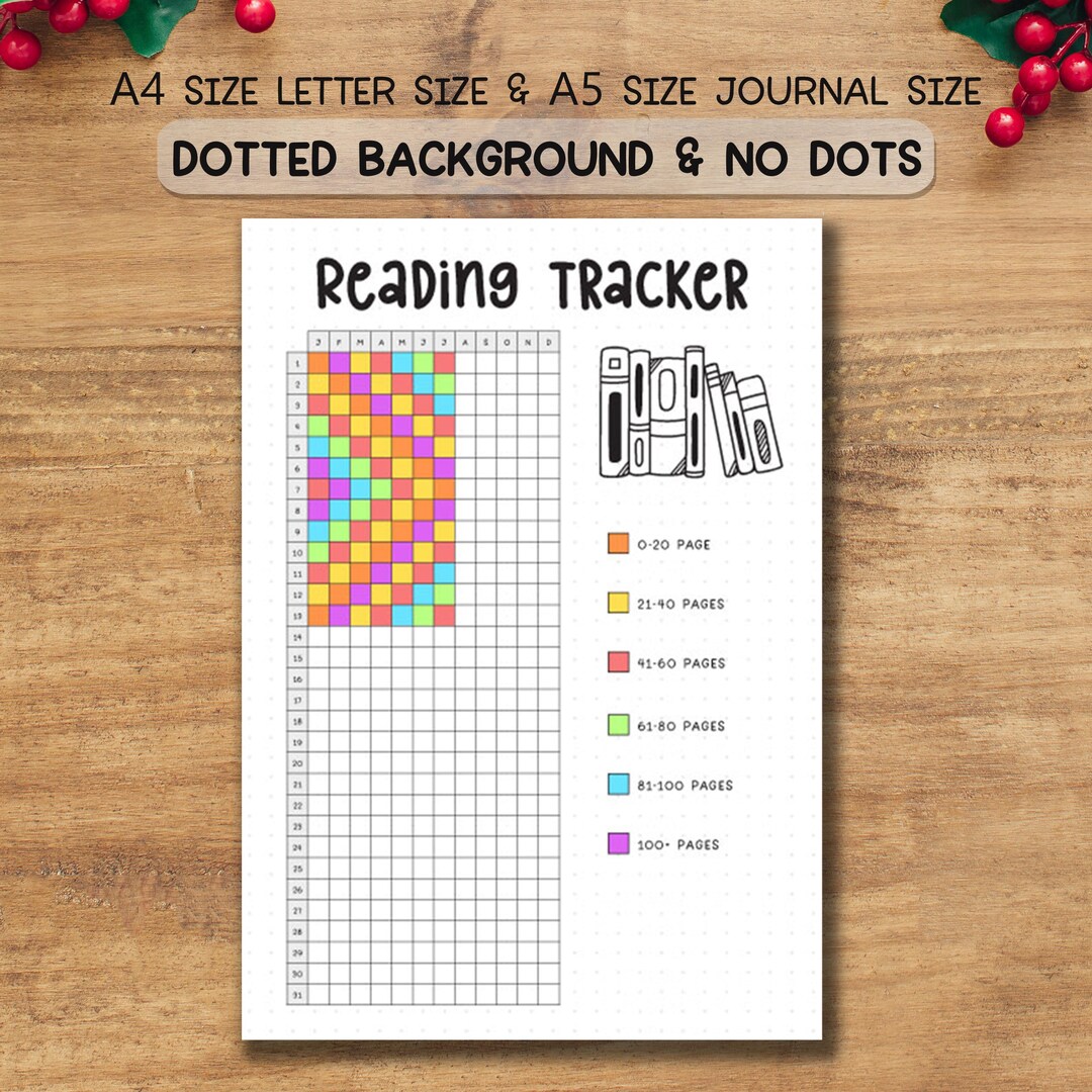 Reading Tracker Printable PDF | Book Log & Reading Journal Page | Daily ...