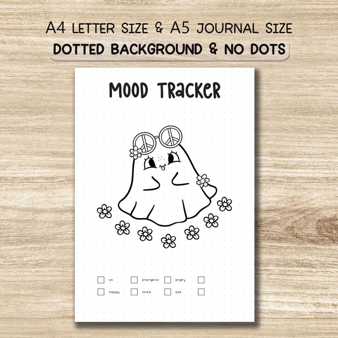 October Mood Tracker Printable | A4 A5 Journal, Wellness Planner (PDF ...