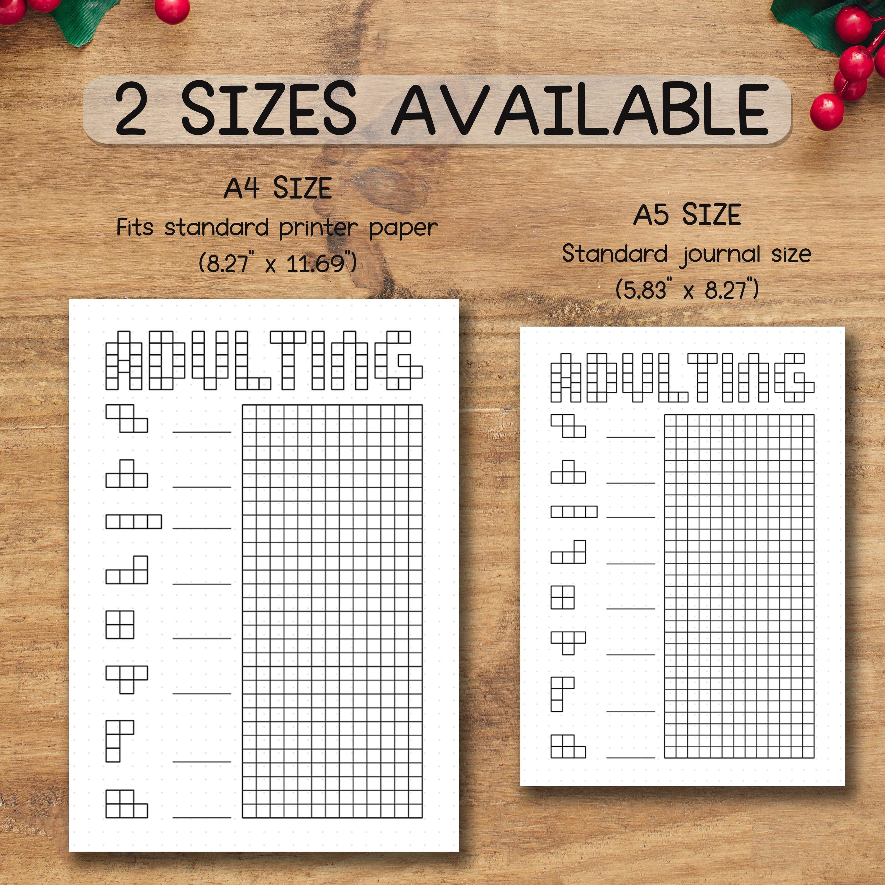 Adulting Tracker Printable, Tetris Habit Tracker PDF, Daily Chore Chart ...