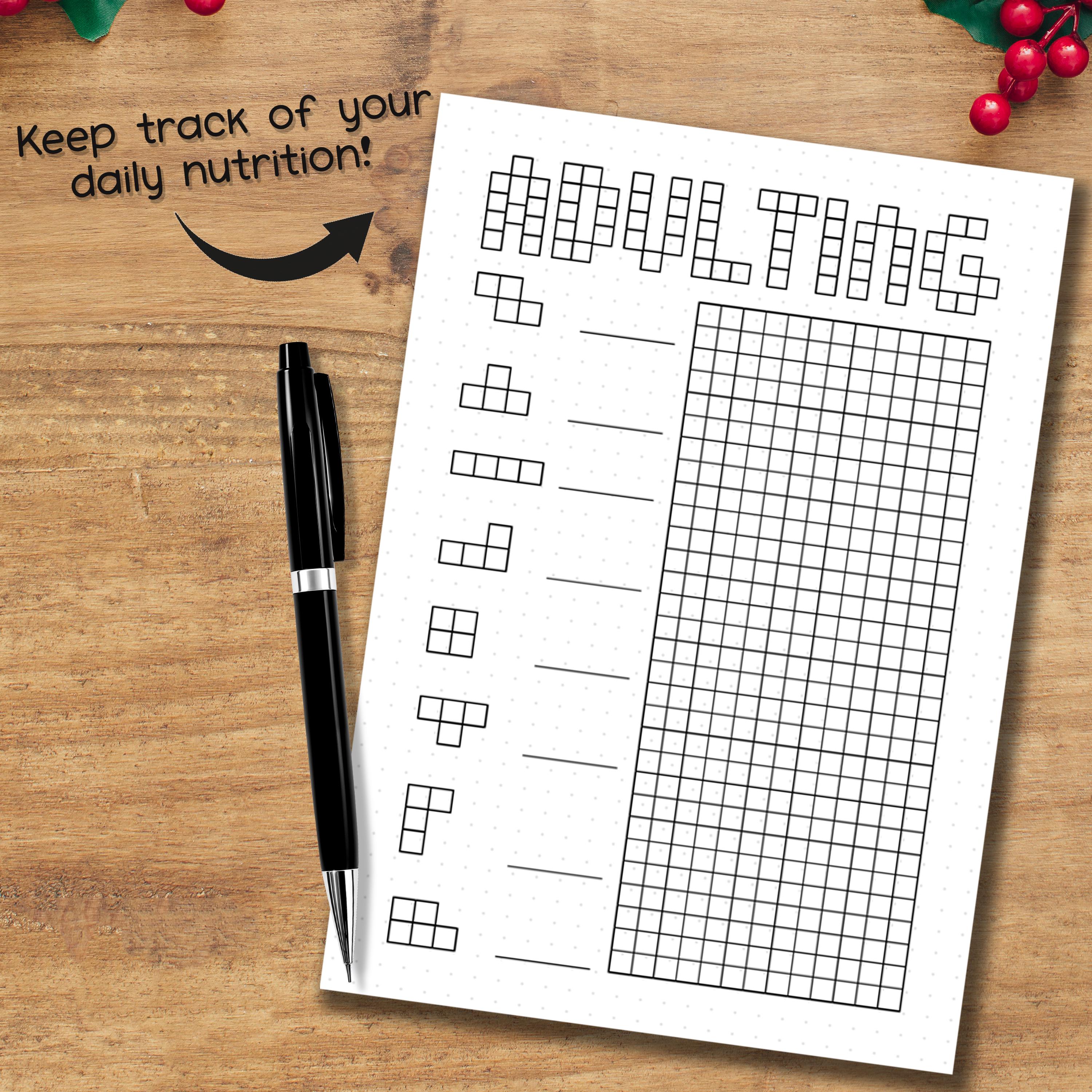 Adulting Tracker Printable, Tetris Habit Tracker PDF, Daily Chore Chart ...