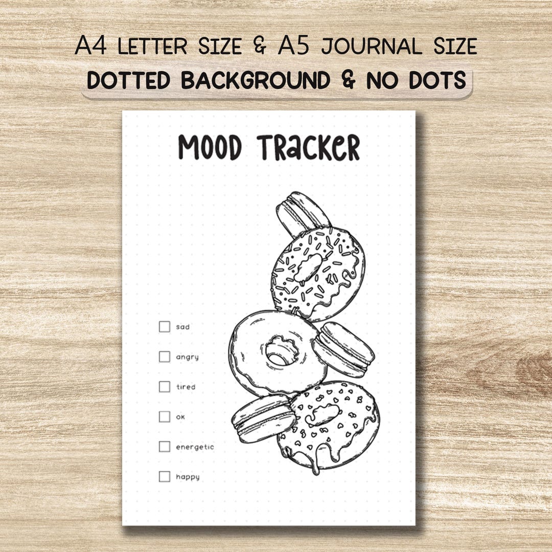 June Mood Tracker Printable | Mental Health Journal (A4/A5 PDF) - Etsy