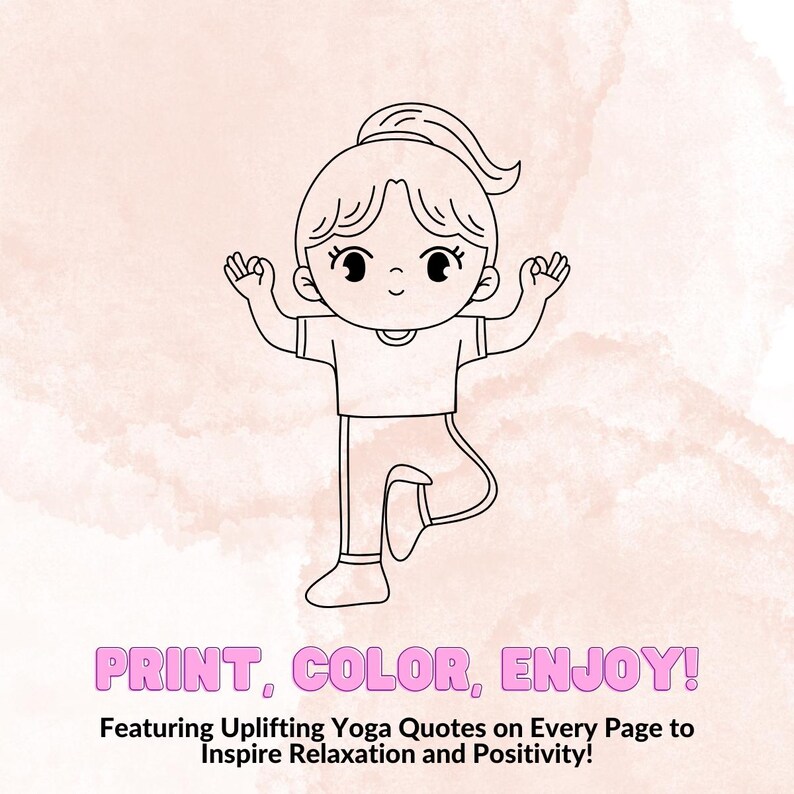 Yoga Pose Coloring Pages Printable Digital Download for Relaxation - Etsy