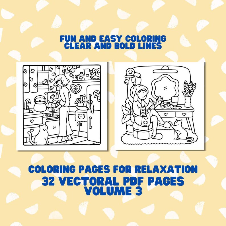 Girl Moments: Cozy & Cute Daily Life Scenes Coloring Pages | Coco Wyo ...