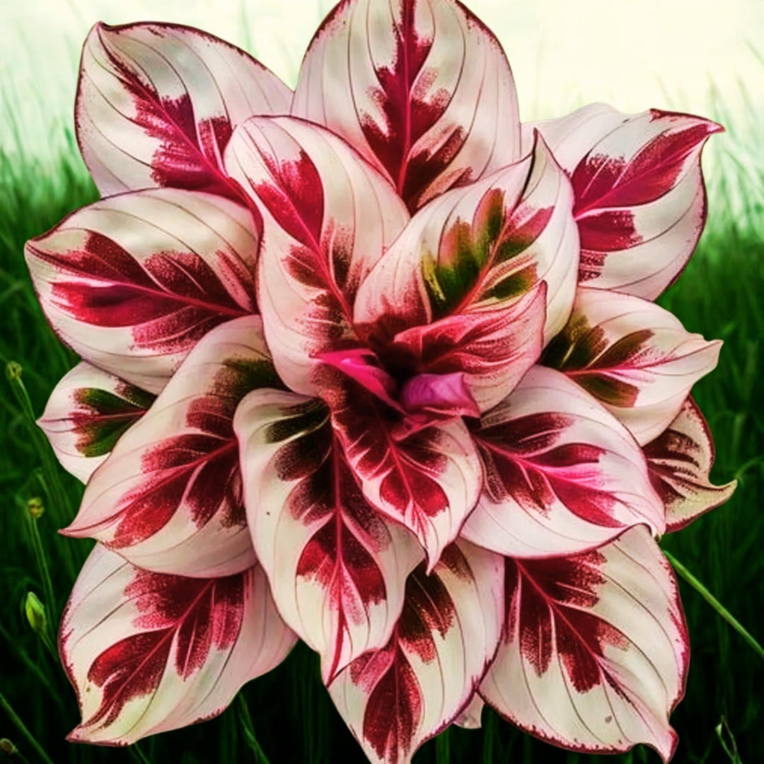 25 Burning Crimson Calathea Seeds | Vibrant Red Foliage Plant | Indoor ...