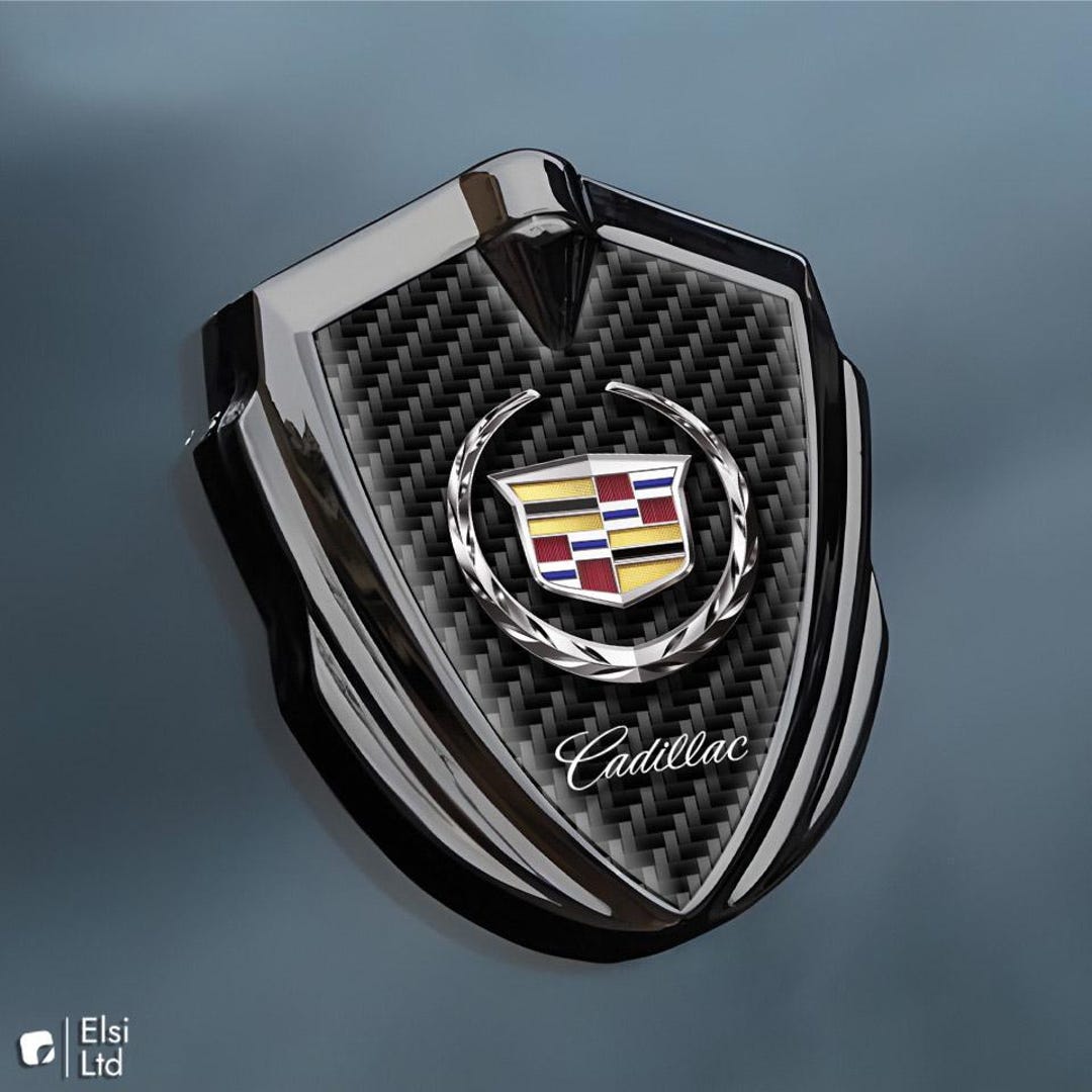 Cadillac Decal | Metal Frame Fender Emblem | Custom Made Side Wing ...