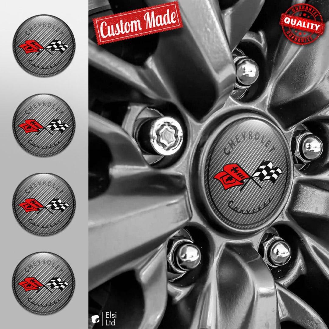 Corvette C3 Decals | 4pcs Set Wheel Cap Stickers | Custom Made Rim ...