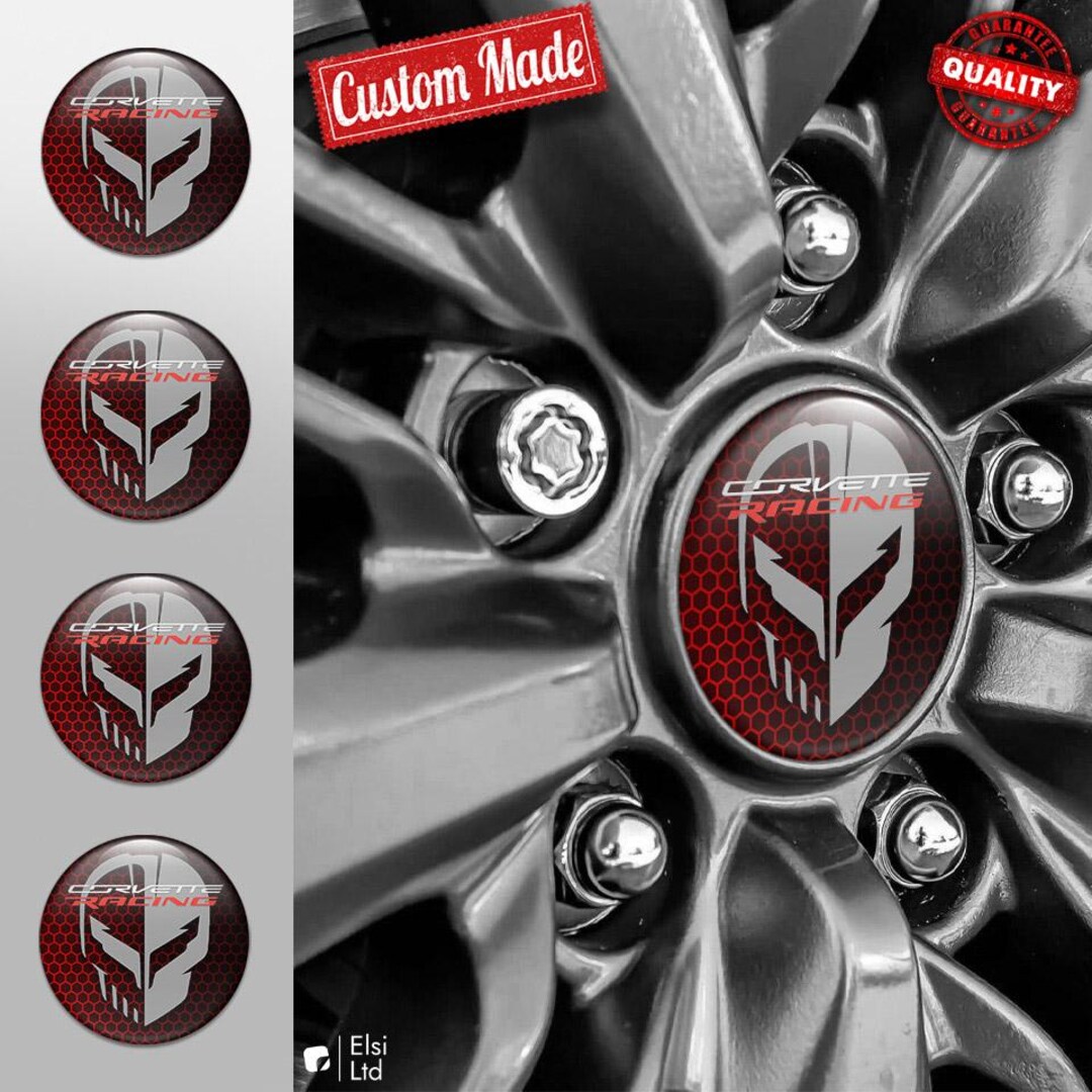 Corvette Jake Decals | 4pcs Set Wheel Cap Stickers | Custom Made Rim ...