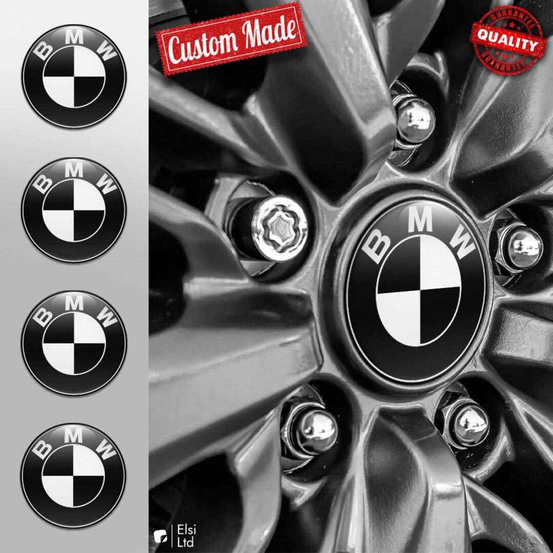 BMW Decals | 4pcs Set Wheel Cap Stickers | Custom Made Rim Emblems ...