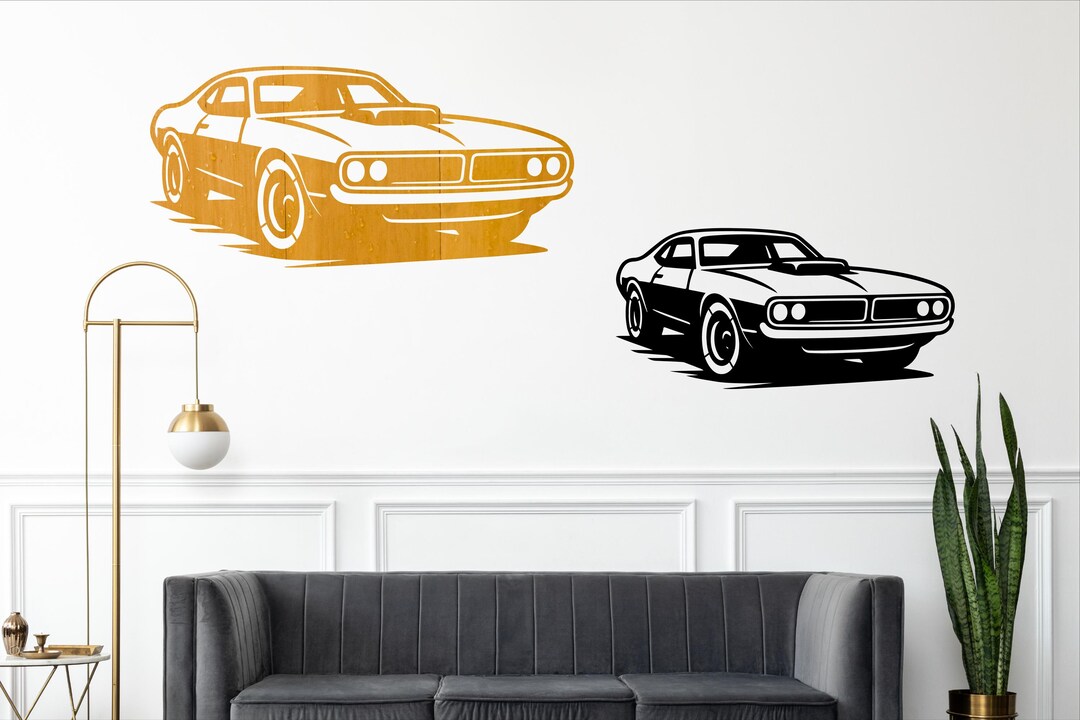 Muscle Car Cutting File – Classic American Car | Laser & CNC Cut Design ...