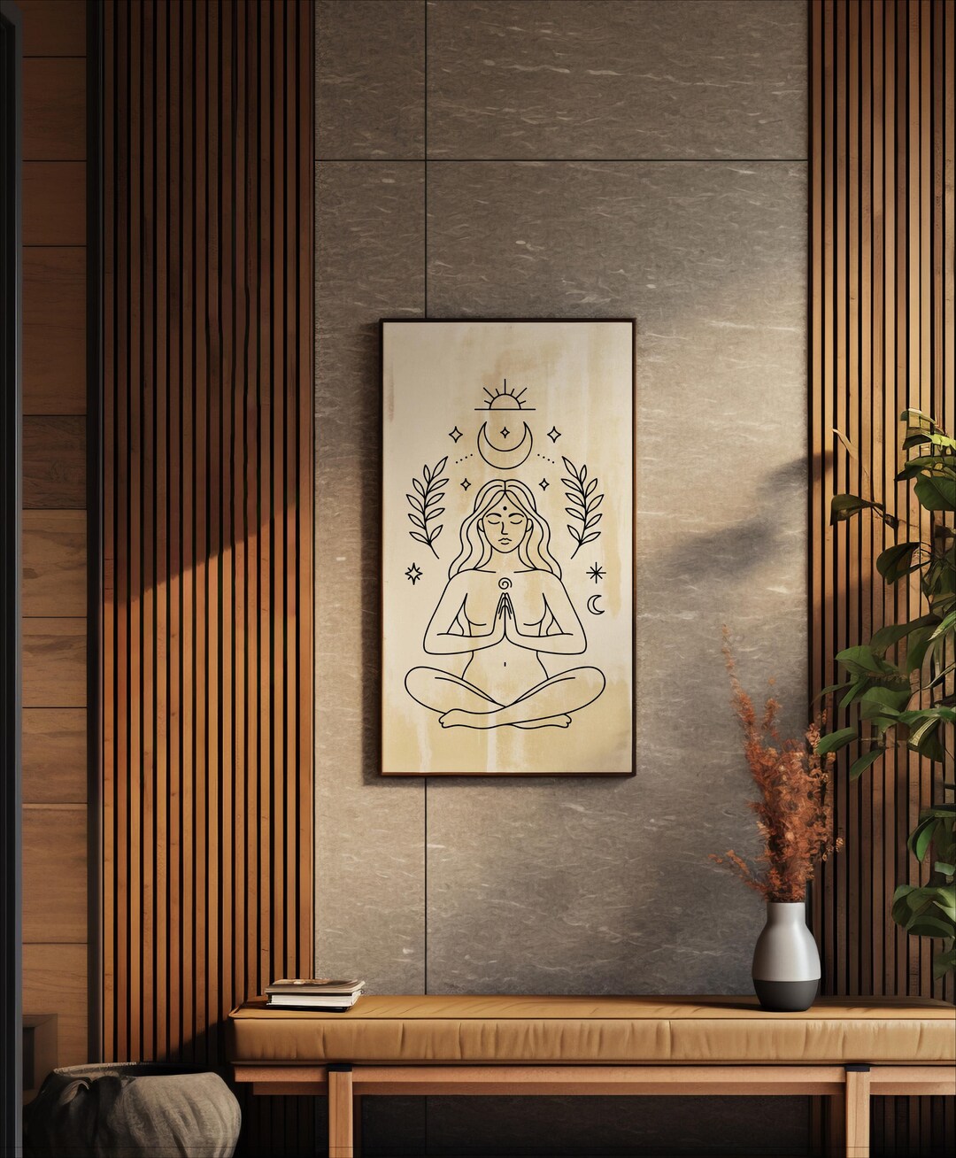 Zen Woman Line Art – Minimalist Laser Engraving File – AI, SVG, PNG ...