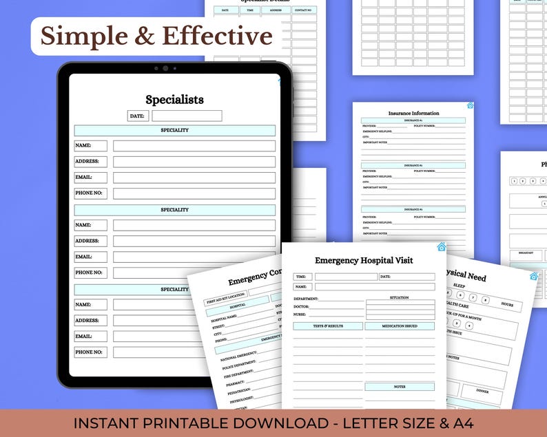 Canva Medical Planner | Printable Health Care Planner | Wellness ...