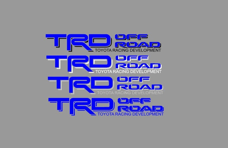 Two TRD off Road TOYOTA Decals 4 Tacoma Tundra Pair Sticker Bedside ...