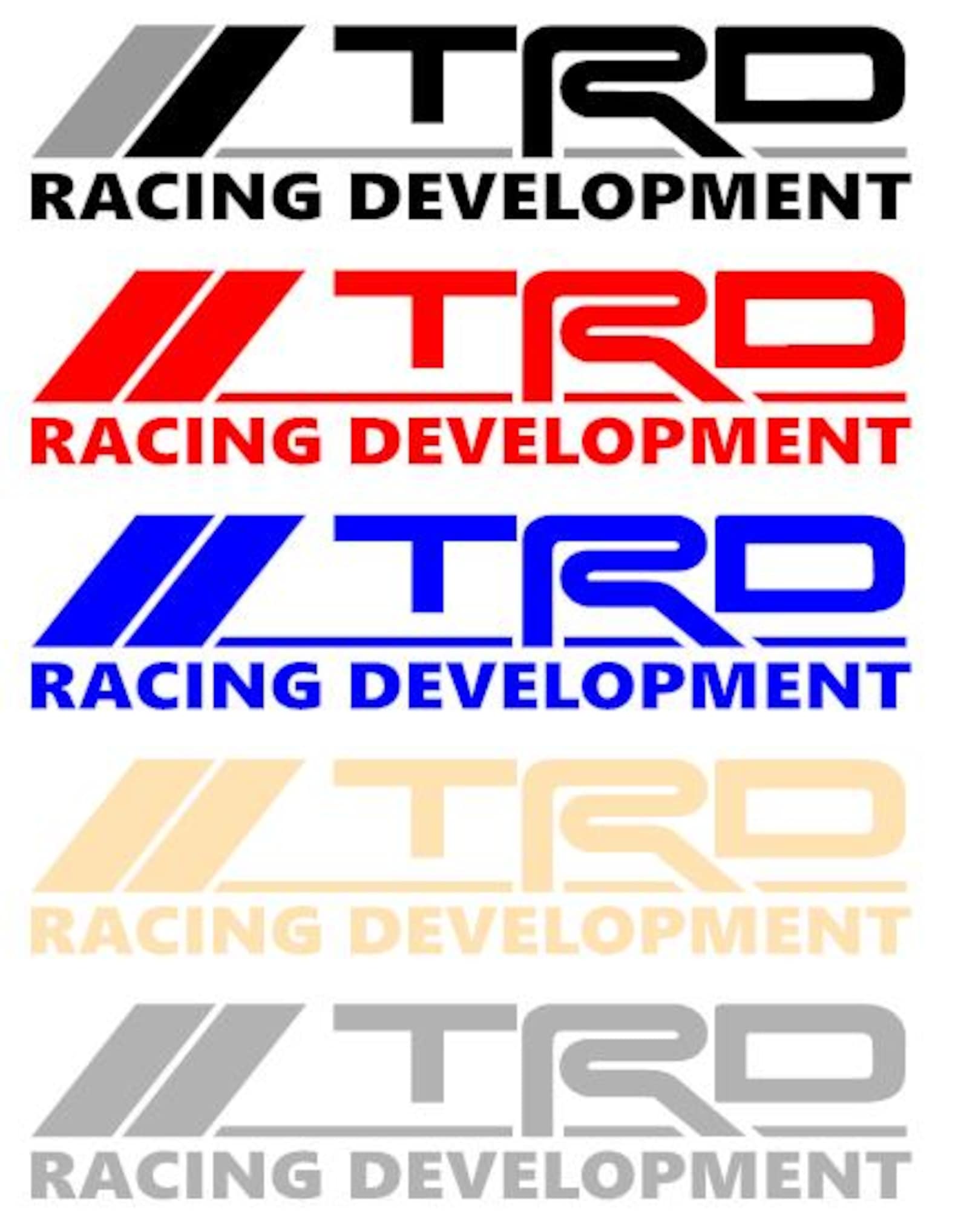 Two TRD Racing Development Toyota Tundra Tacoma Bedside Truck Decal ...