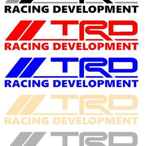Two TRD Racing Development Toyota Tundra Tacoma Bedside Truck Decal ...