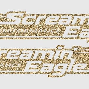 Harley Saddlebags Davidson Screaming Eagle Decals Stickers L/R GOLD ...