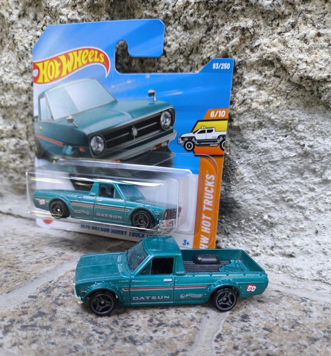 Hot Wheels Datsun Sunny Truck B120 | 1/64 Diecast Collectible | Iconic JDM Mini Truck for ...